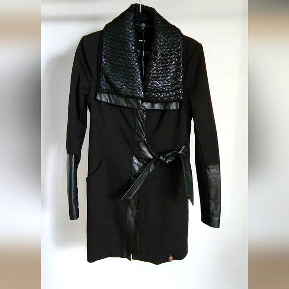 RUDSAK | Jackets & Coats | Rudsak Gorgeous Black Coat With Leather ...